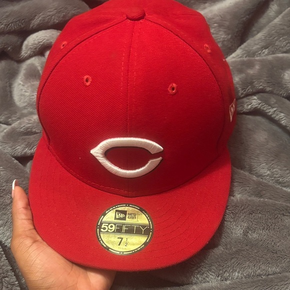 Accessories | Red 59fifty Baseball Cap | Poshmark